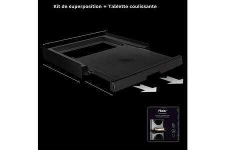 Kit de superposition Haier HASTKU10FB - Kit de superposition noir | Darty