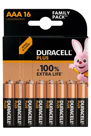 Piles Duracell PACK DE 16 PILES AAA PLUS 100% OFFRE SPECIALE | Darty