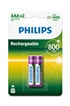 Pile rechargeable Philips PILES RECHARGEABLE AAA LR03 800 MAH | Darty