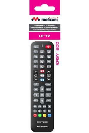Télécommande Meliconi de remplacement EASY 200 Noir pour TV LG | Darty