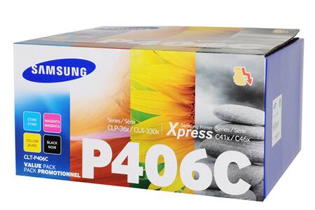 Cartouche d'encre Samsung TONER PACK CLT-P406C 4 COULEURS | Darty