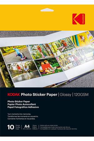 Papier d'impression Kodak Photo Sticker Paper - Pack de 10 feuilles de ...