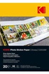 Papier d'impression Kodak Photo Sticker Paper - Pack de 20 feuilles de ...