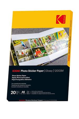 Papier d'impression Kodak Photo Sticker Paper - Pack de 20 feuilles de ...