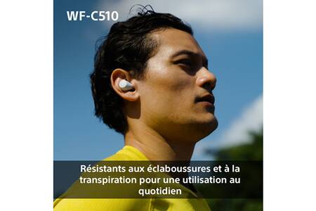Ecouteurs Sony bluetooth sans fil WF-C510 - Blanc | Darty