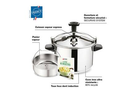Autocuiseur Seb AUTHENTIQUE 6 L COCOTTE-MINUTE INDUCTION P0530700 | Darty