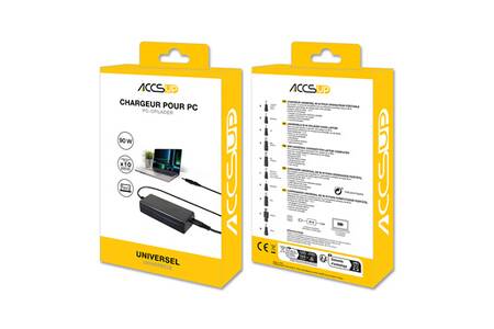 Chargeur et câble d'alimentation PC Accsup CHARGEUR UNIVERSEL PC 90W ...