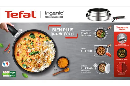 Poele Tefal Tefal Ingenio Preference Poele 28 cm Acier inoxydable revetu L9730602 | Darty