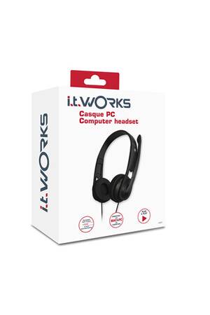 Casque PC Itworks Casque bureautique en Jack 3,5mm pour PC et Mac. | Darty