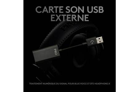 Casque PC Logitech BUNDLE Logitech G PRO X Gaming Headset filaire noir ...