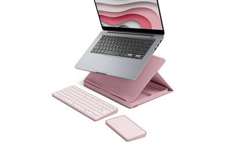 Clavier Logitech Casa Pop-Up Desk Rose, support, clavier sans fil, pavé ...