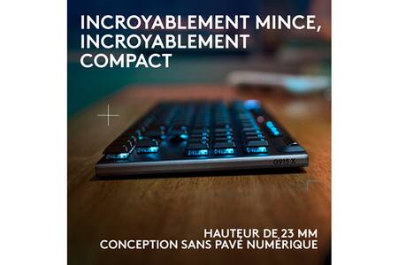 Clavier Logitech gaming sans fil ultra-plat G915 X LIGHTSPEED TKL, GL ...