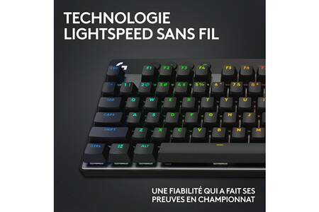 Clavier Logitech G PRO X TKL LIGHTSPEED Sans fil, LIGHTSYNC RVB - Noir ...