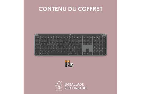 Clavier Logitech Signature Slim K950, sans fil- Graphite | Darty