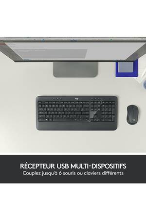 Ensemble clavier et souris Logitech MK540 ADVANCED Wireless Keyboard and Mouse Combo | Darty