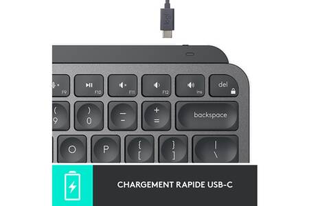 Clavier Logitech sans fil MX Keys Mini compact, Bluetooth, rétroéclairé ...