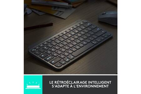 Clavier Logitech sans fil MX Keys Mini compact, Bluetooth, rétroéclairé ...