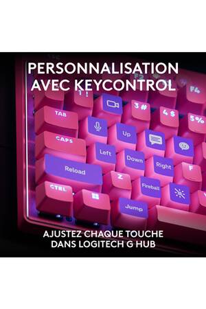 Clavier Logitech G PRO X TKL RAPID, gaming filaire sans pave numerique ...