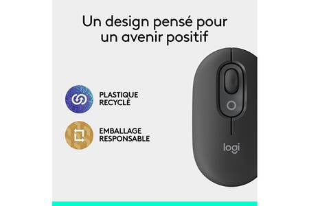 Souris Logitech POP Mouse, Bluetooth sans fil compacte et portable ...