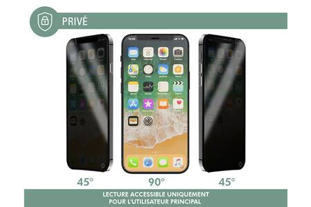 Protection d'écran pour smartphone Forceglass Verre trempé confidentiel ...