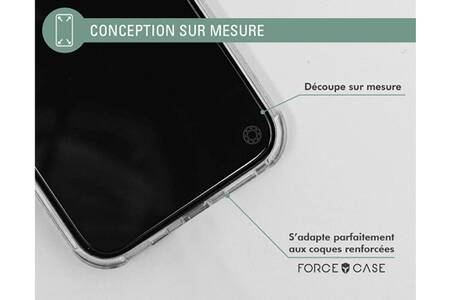 Protection d'écran pour smartphone Forceglass Verre trempé confidentiel ...