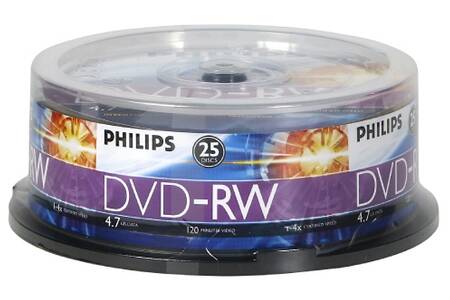 DVD vierge Philips DVD-RW 4,7 X25 | Darty