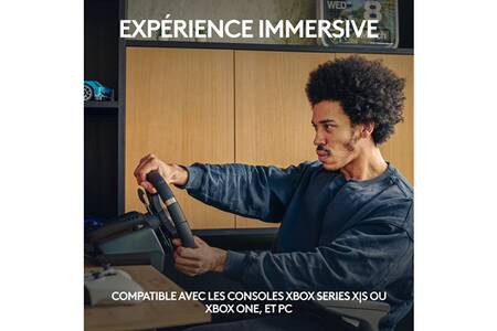 Volant gaming Logitech G920 Driving Force de course et pedales, retour ...