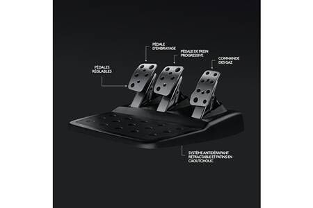 Volant gaming Logitech G920 Driving Force de course et pedales, retour ...