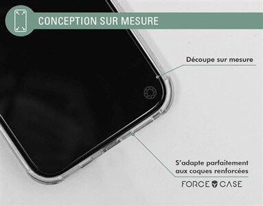 Protection d'écran pour smartphone Forceglass Verre trempé confidentiel ...