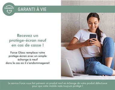 Protection d'écran pour smartphone Forceglass Verre trempé confidentiel ...