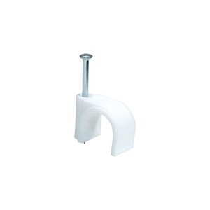 Clip de fixation PROFILE Clip de fixation câble rond 12 mm blanc - Lot ...