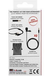 Microphone Tnb INFLUENCE - Pack de 2 microphones cravate port jack ...