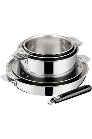 Batterie de cuisine Lagostina ESPERTA TRIPLY POIGNEE AMOVIBLE Lot 6pcs ...