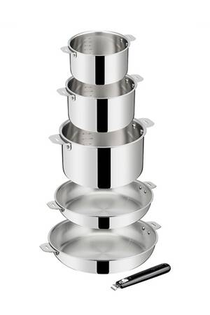 Batterie de cuisine Lagostina ESPERTA TRIPLY POIGNEE AMOVIBLE Lot 6pcs ...