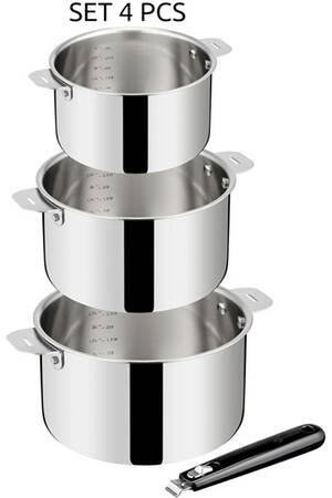 Batterie de cuisine Lagostina ESPERTA TRIPLY POIGNEE AMOVIBLE Lot 3 ...