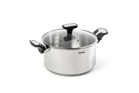 Marmite / Faitout Tefal Emotion Faitout inox 24 cm + couvercle en verre E3014604 | Darty