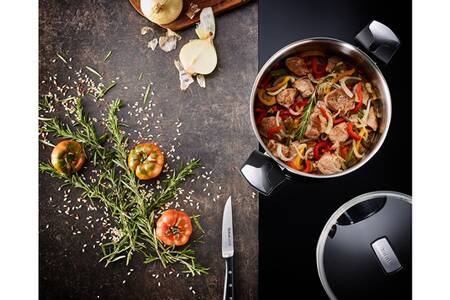 Marmite / Faitout Tefal Emotion Faitout inox 24 cm + couvercle en verre E3014604 | Darty