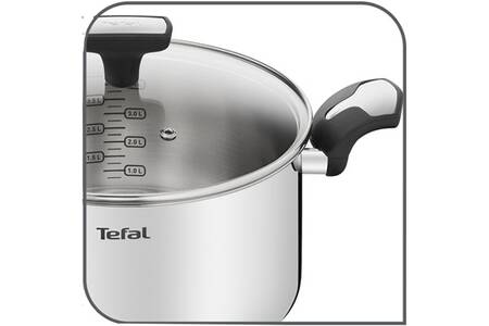 Marmite / Faitout Tefal Emotion Faitout inox 24 cm + couvercle en verre E3014604 | Darty