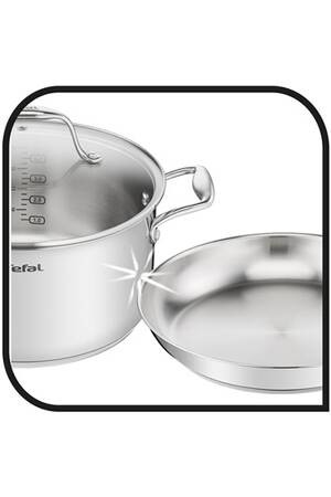 Cocotte / faitout / marmite Tefal TEFAL EVERCOOK H8094614 Faitout 24 cm (5 L) Inox - H8094614 ...