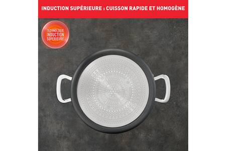 Marmite / Faitout Tefal FAITOUT 24 CM (5L) + COUVERCLE UNLIMITED PREMIUM INDUCTION G2564602 | Darty