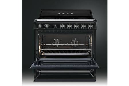 Piano de cuisson Smeg VICTORIA 90cm INDUCTION NOIR - TR90IBL9 | Darty