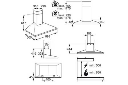Hotte décorative murale Aeg DKB5960HM INOX | Darty
