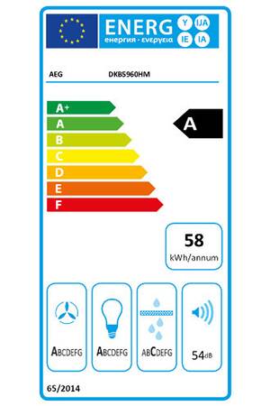 Hotte décorative murale Aeg DKB5960HM INOX | Darty