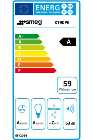 Hotte décorative murale Smeg HOTTE 90CM CREME - KT90PE | Darty