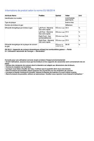 Plaque gaz Aeg HVB75450IB | Darty