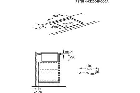 Plaque de cuisson avec hotte intégrée Aeg CCE84543CB + HOTTE INTÉGRÉE ...
