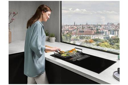 Plaque de cuisson avec hotte intégrée Aeg CDE84751CB + Hotte intégrée ...
