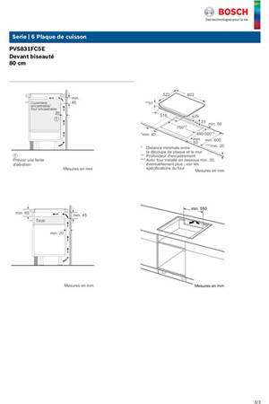 Plaque induction Bosch PVS831FC5E | Darty