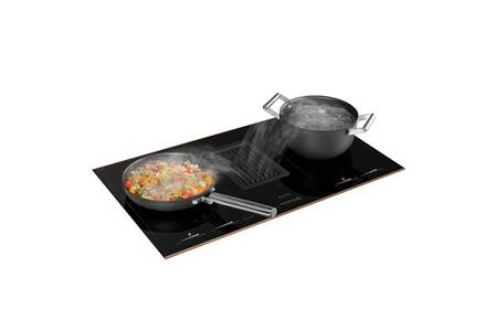 Plaque de cuisson avec hotte intégrée Smeg HOBD682R1 | Darty