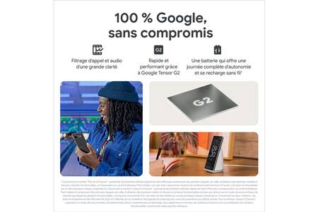 Smartphone Google Pixel 7a 128Go Noir Charbon 5G | Darty